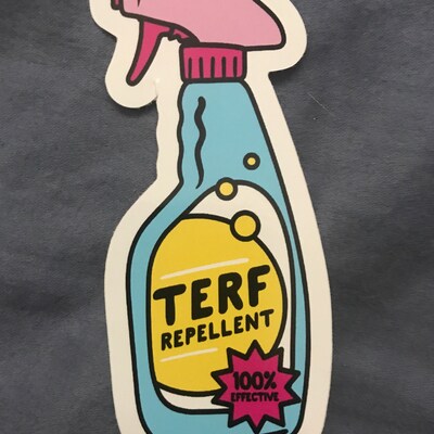 TERF Repellent Sticker Anti Terf Vinyl Sticker Transgender Pride Laptop ...