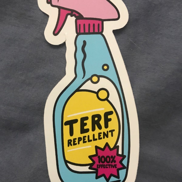 TERF Repellent Sticker | Anti Terf Vinyl Sticker | Transgender Pride ...