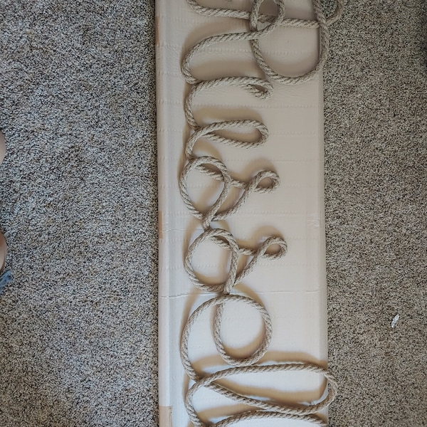 Large Wall Name Sign for Nursery, Rope Name Personalized Wall Decor ...