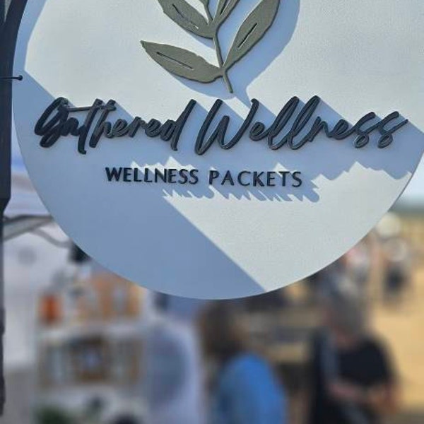 Personalized Market Booth Vendor Sign | Painted 3D Round Sign With ...
