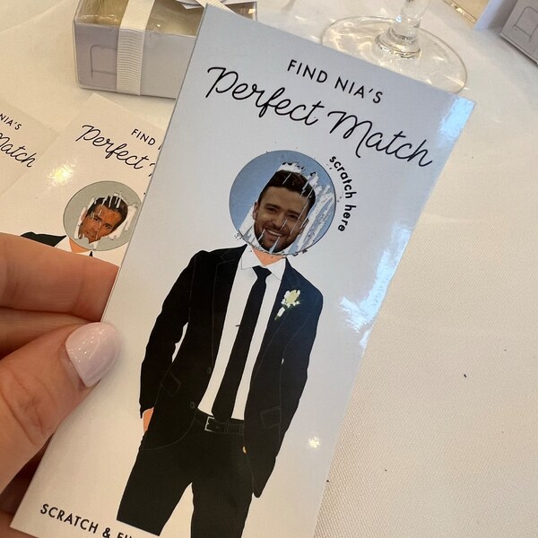 Bridal Shower Wedding 'find the Groom' Scratchers Scratch off Lottery ...