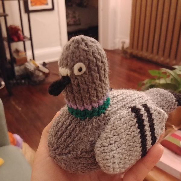 Pigeon Knitting Pattern - Bill the Pigeon - Cute Cuddly and Easy to ...