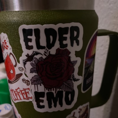 Elder Emo Waterproof Sticker Goth Stickers Trendy Stickers - Etsy