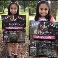 Unicorn Back to School Sign Printable - First Day of School Sign ...