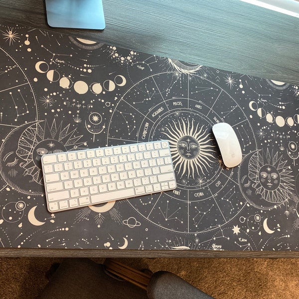 Celestial Extra Large Desk Mat, Keyboard Mat, Astrology Workspace ...