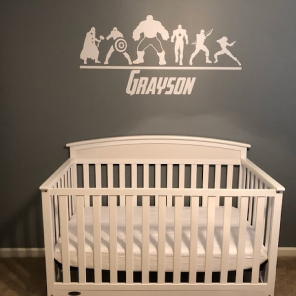 The Avengers Wall Decal | Personalized Superhero Name Decal/sticker ...