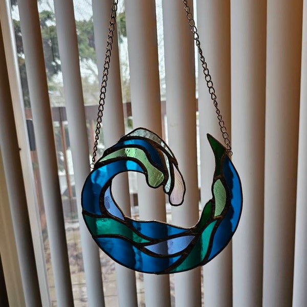 Abstract Geometric Glass Art - Etsy