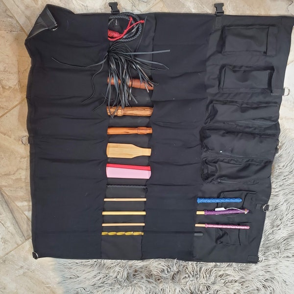 BDSM Equipment Tool Kit Bag. Kink Storage for Floggers, Canes, Crops ...