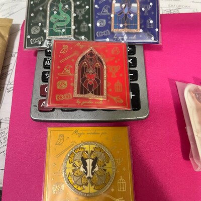 Stained Glass Magic Windows Enamel Pins Set - Etsy