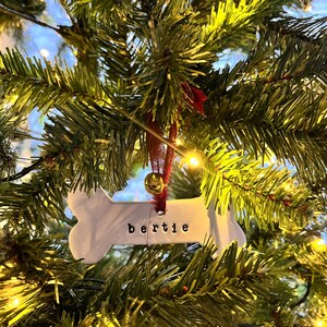 Personalised Dog Bone Clay Tree Decoration, Pet Christmas Decoration ...