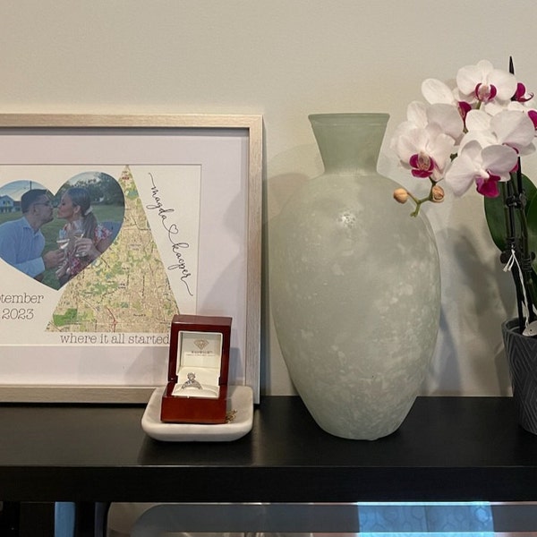 Engagement Gift Map of Engagement Location- Engagement Gift Basket ...