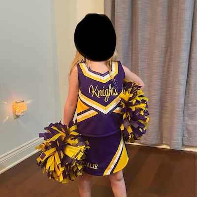 Orange & Black Cheer Uniform Customized Cheerleading Uniform - Etsy