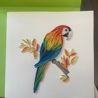 Blue Jay Bird Quilling Card Art Paper Greeting Card - Etsy Canada