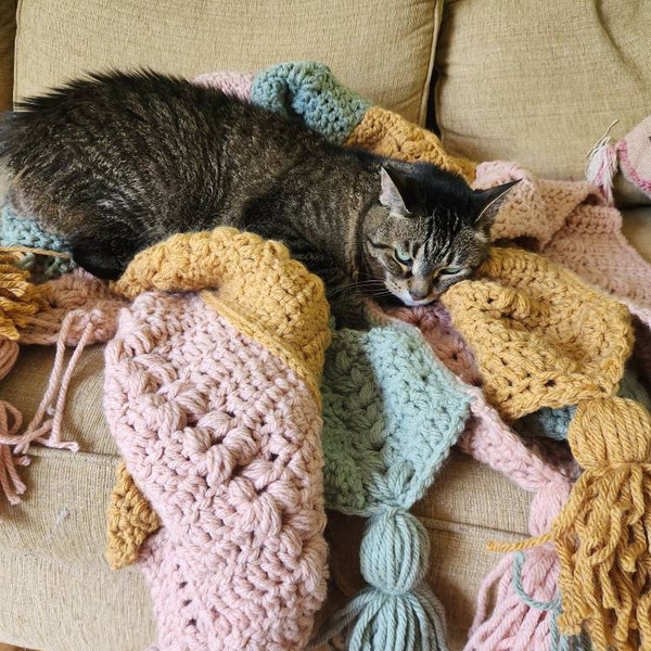 Harvest Crochet Blanket PATTERN | Chunky Crochet Blanket Pattern ...