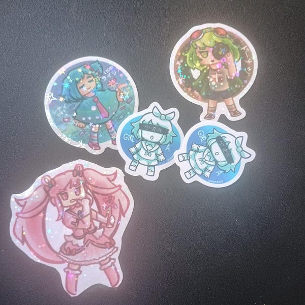 Silly Teto Holographic Stickers | Synthv/utau (2 In.) - Etsy