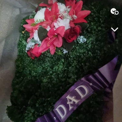 LGBT PRIDE FLAG Rainbow Funeral Memorial Tribute Artificial Flowers ...