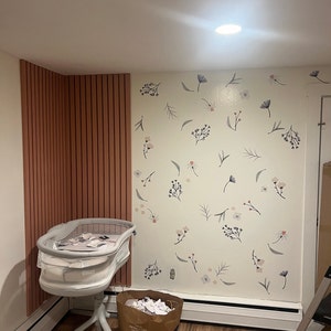 Watercolor Flower Greenery Wall Decals Nature Sticker Boho Nursery ...