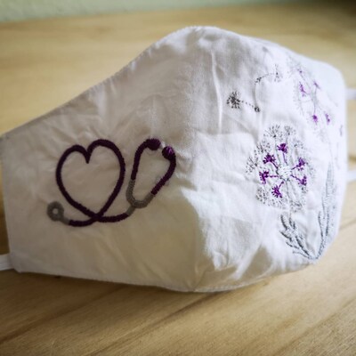 Mini Stethoscope Machine Embroidery Design Nurse Heart Shaped ...