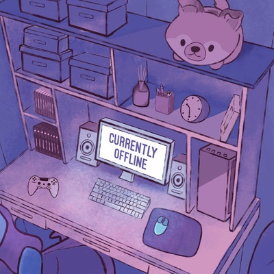 Animated Stream Screens and Offline Banner Cozy Room With Girl Lofi ...
