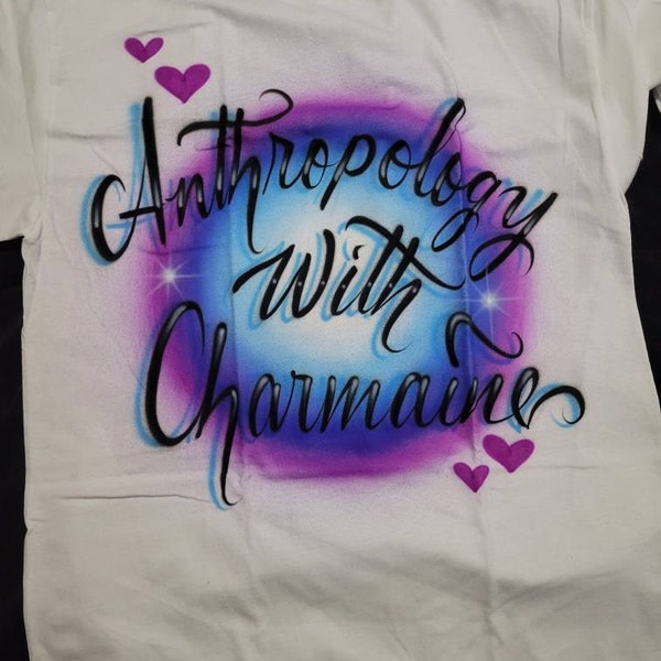 Baddie Airbrush Name-airbrushed T-shirt Design Personalized Birthday ...