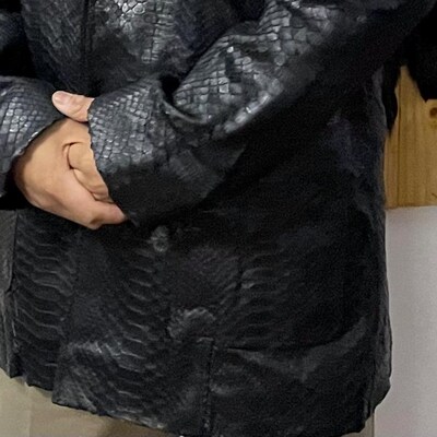 Genuine Snake Skin Handmade Men Motorbike Jacket Customs Made Order ...