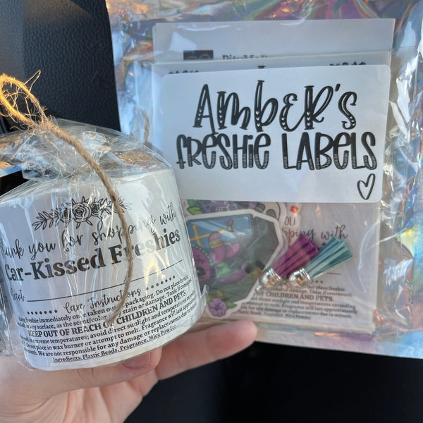 ROLL OF 250 - Large Car Freshie Warning Labels, Custom Warning Labels ...