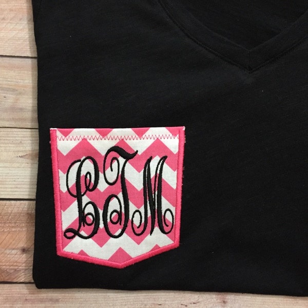 Applique Pocket Machine Embroidery Design - 10 Sizes - Instant Download ...