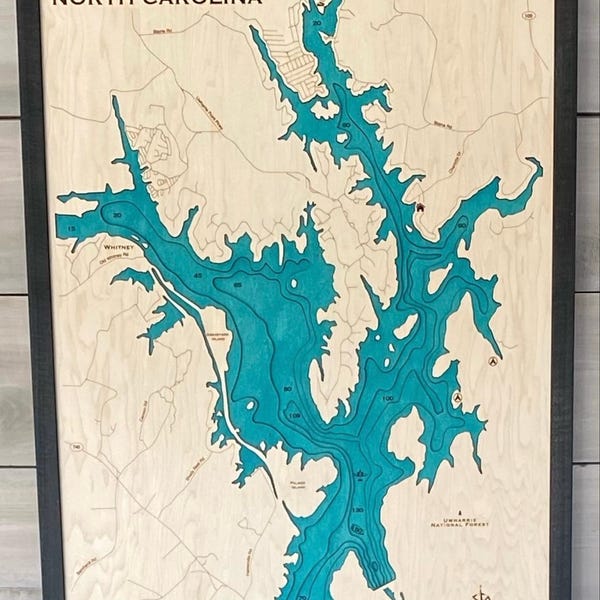 Lake House Decor, Custom Lake Map, Custom River Map, Nautical Decor ...