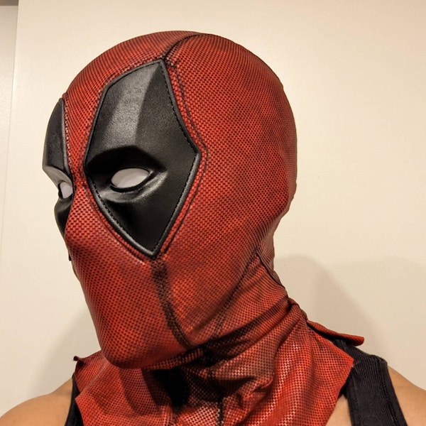 Deadpool Halfshell Costume Cosplay Mask With Screen Printed Fabric and ...