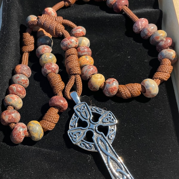 The Ankh 5 Decade Catholic Rosary Made of Lava Stone Directly From Mt ...