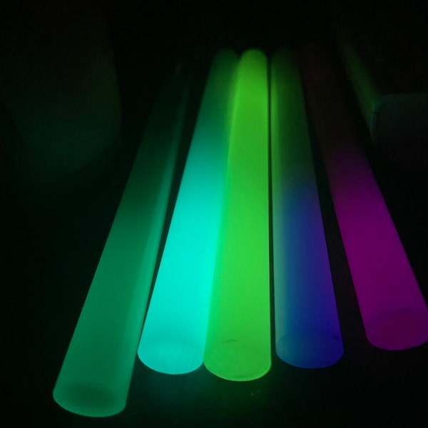 Hyperglow INVISIBLE AQUA Glow in the Dark Rods Skur Composites Reusable ...