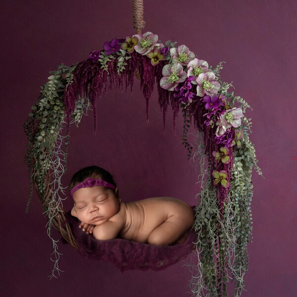 Newborn Digital Bed Background, Newborn Digital Backdrop, Spring ...