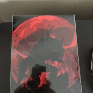 Golden Moon Raven, 6 by 9, Print, Nat Jones, Raven, Crow, Black Bird ...