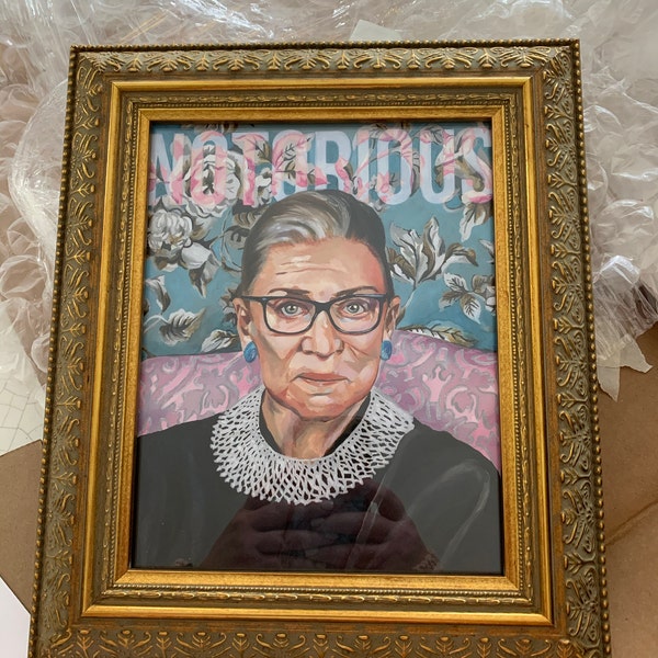 Notorious RBG Oil Painting Portrait: Maximalist Home Decor (digital ...