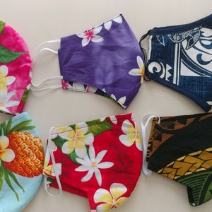 Aloha Hawaiian Face Masks 3 Layer Filter Japanese Koinobori - Etsy