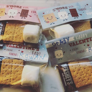 PRINTABLE Smores Valentines Day Kid Gifts for School Valentines ...