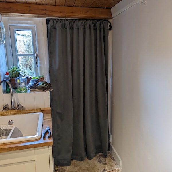 Front Door Curtain, Sheer Door Curtain, French Curtains, Herringbone ...