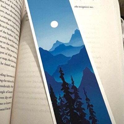 Mountain Landscape Bookmarks Nature Book Marks Watercolor - Etsy