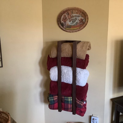 Blanket Floating Wall Rack Display // FREE SHIPPING // Modern ...