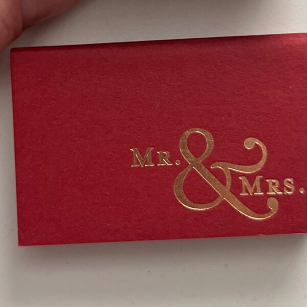 Custom Mr. & Mrs. Match Boxes - Party Favors, Custom Matches, Foil ...
