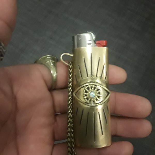 Evil Eye Lighter Case Necklace // All Seeing Eye, Lighter Case Necklace ...