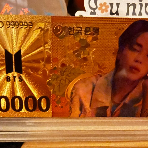 BTS: 24k South Korean Won Gold Note - Etsy