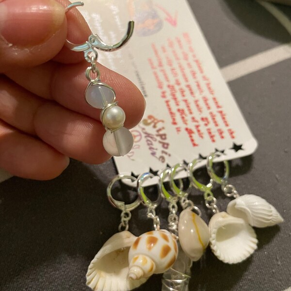 Seashell Hair Charms | Crystal Hair Jewelry | Mermaid Aesthetic Hair ...