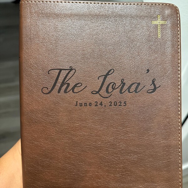 Personalized NIV Family Bible, Custom Engraved NIV Family Journaling ...