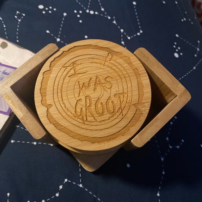I Was Groot , Bamboo Coaster Set , Groot , I Am Groot , Housewarming ...