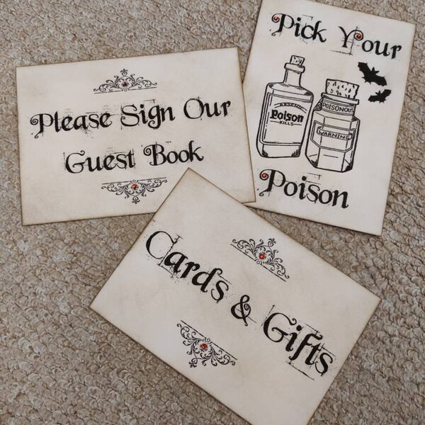 Photo Props Sign, Grab a Prop Sign, Photo Booth Sign, Gothic Wedding ...