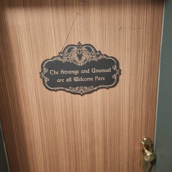 Victorian Wood Engraved Wall Art, Gothic Decor, Door Sign - Etsy