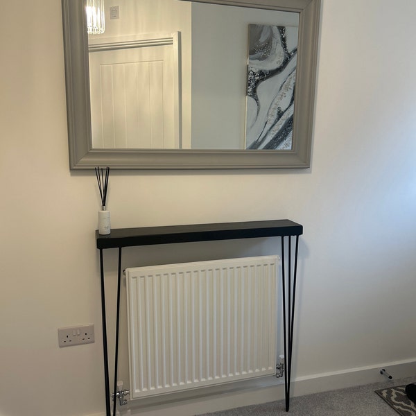 Rustic Radiator Shelf - Console Table - All Black - Etsy UK