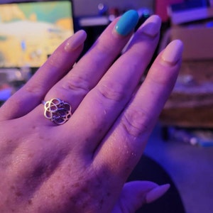 Silver Polyamory Heart Infinity Knot Ring Throuple Ring Pride Jewelry ...