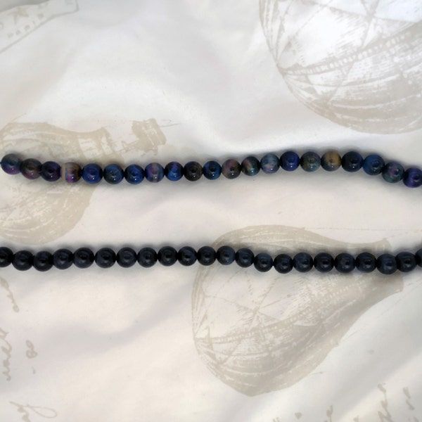 Hawk Eye Blue Tiger Eye Beads Genuine Natural Grade AA Gemstone Round ...